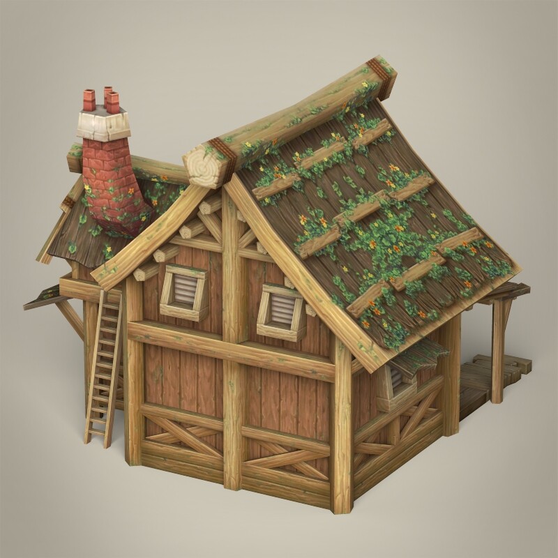 ArtStation - Game Ready Wooden House | Game Assets