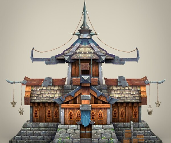 ArtStation - Game Ready Fantasy Medieval House | Game Assets