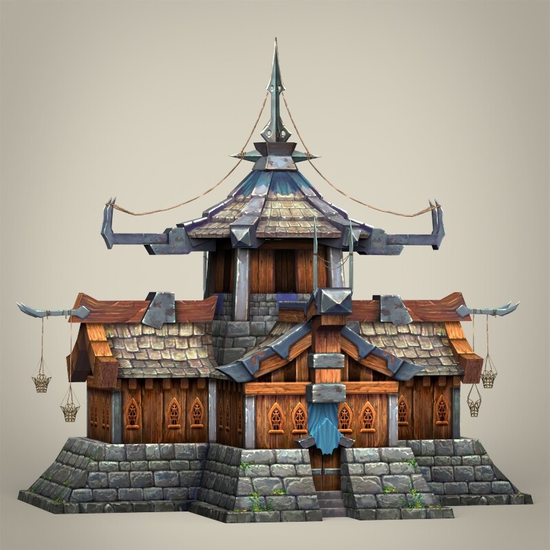 ArtStation - Game Ready Fantasy Medieval House | Game Assets