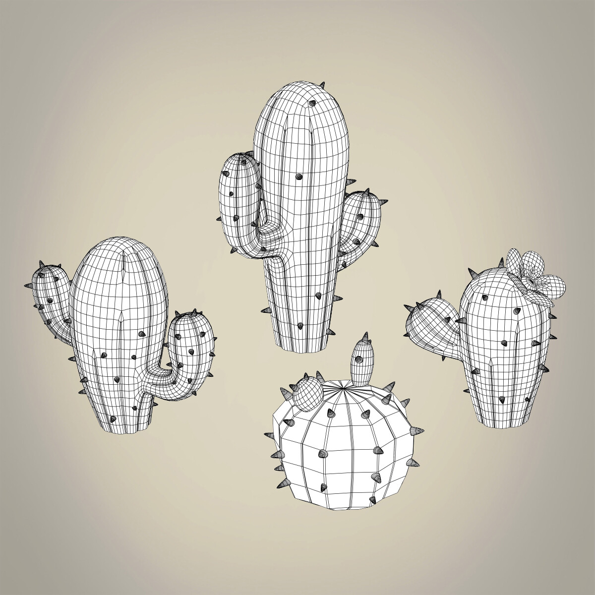 ArtStation - Cartoon Cactus | Game Assets