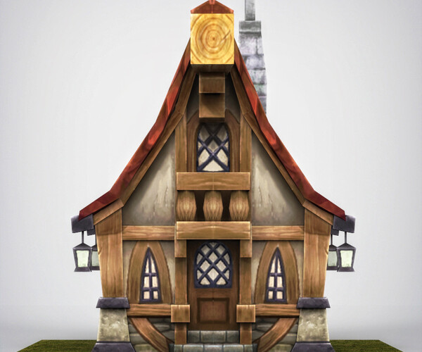 ArtStation - Fantasy Wooden Home | Game Assets