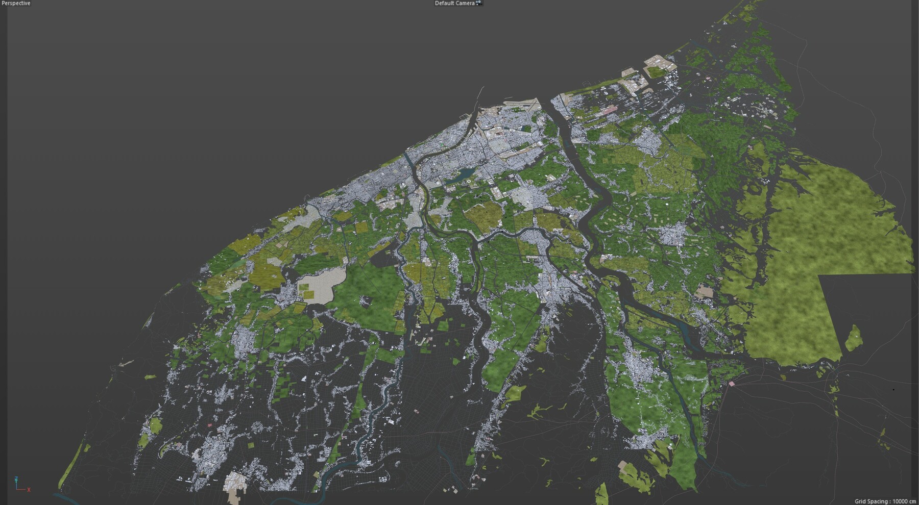 ArtStation - Niigata city Japan 3d model 70km | Game Assets