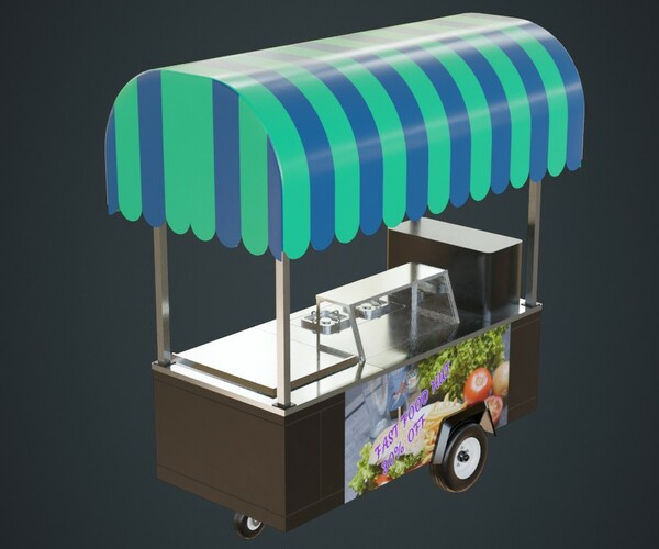 ArtStation - Food Cart 1A | Game Assets