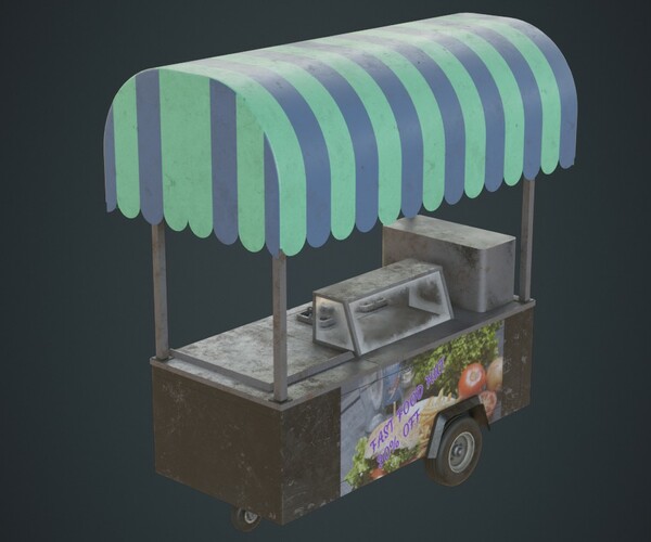 ArtStation - Food Cart 1B | Game Assets