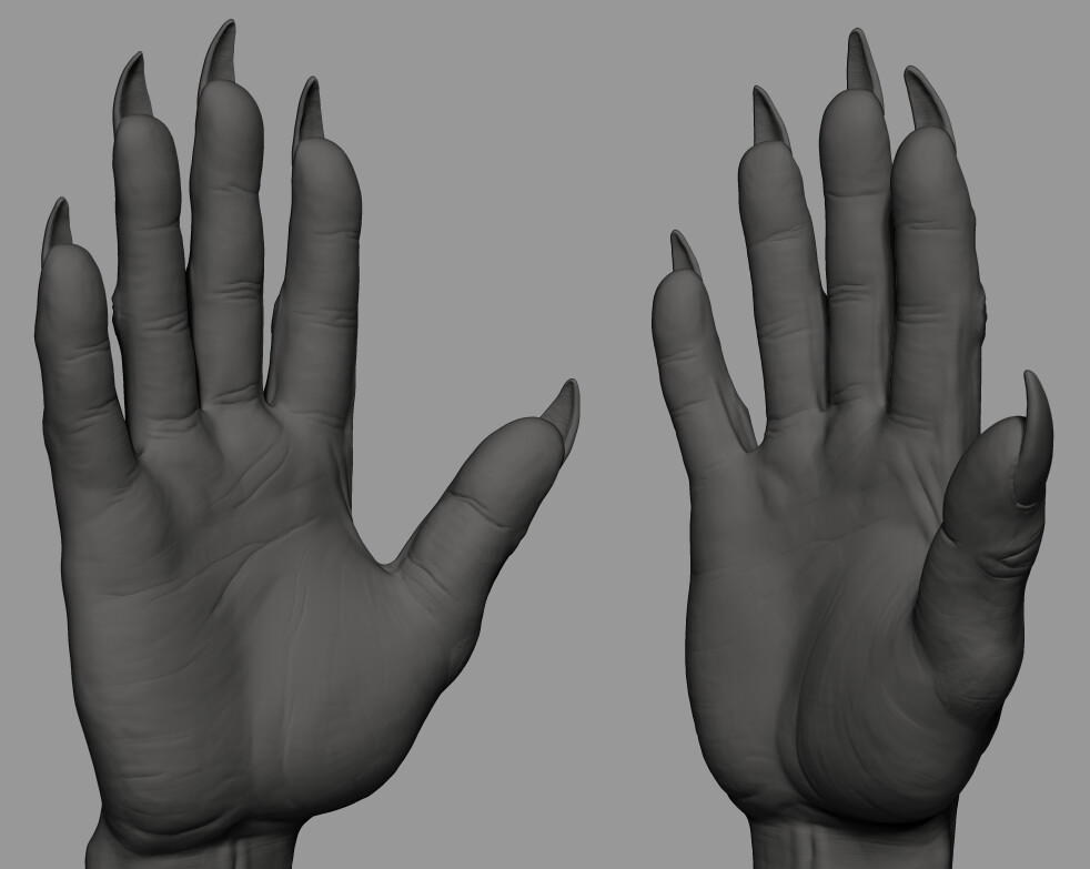 ArtStation - Hand Demon BaseMesh | Resources