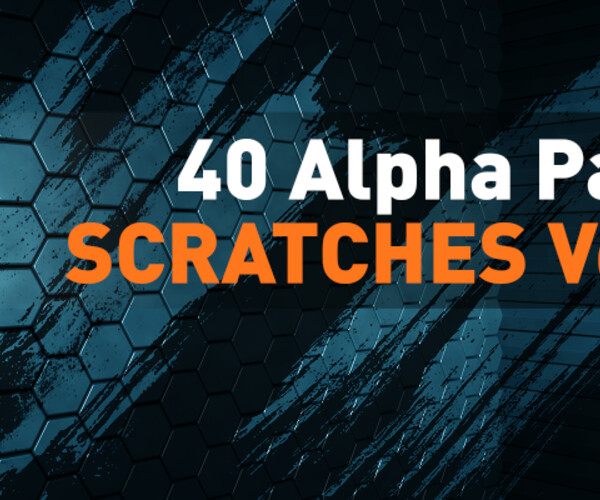 ArtStation - 40 Alpha Pack - Scratches vol.1 | Brushes
