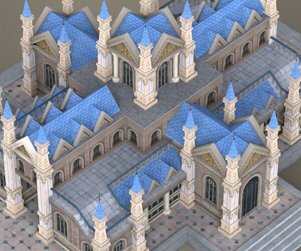 ArtStation - Fantasy Low Poly Church Building | Game Assets