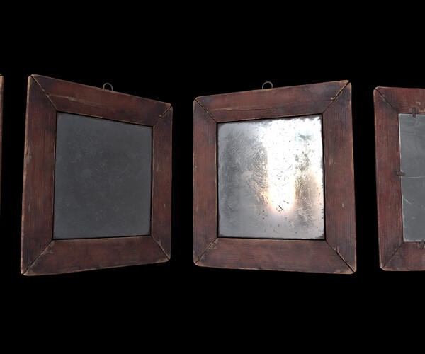 ArtStation - Middle medieval wooden mirror | Game Assets