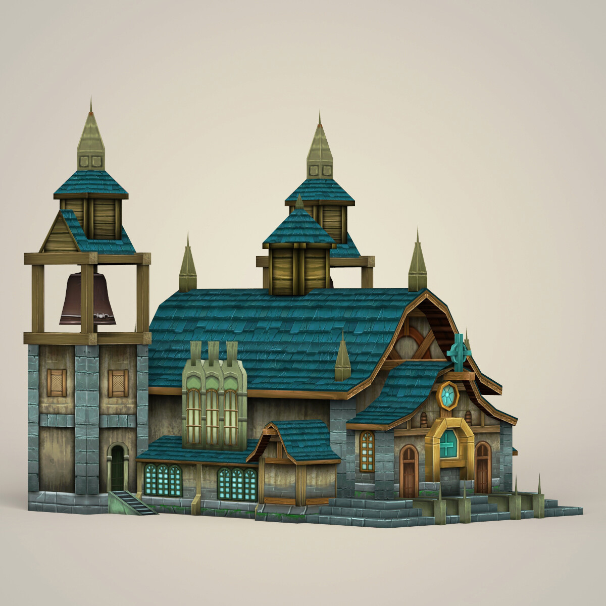 ArtStation - Game Ready Village Church | Game Assets