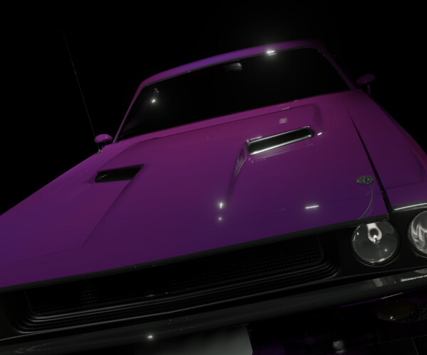 ArtStation - Modular Muscle Car (OBJ / Blend) | Game Assets