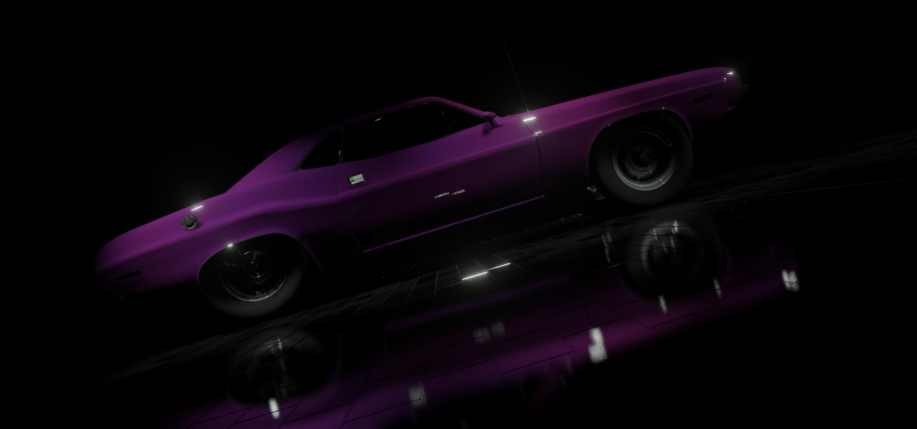 ArtStation - Modular Muscle Car (OBJ / Blend) | Game Assets