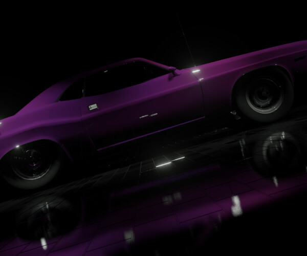 ArtStation - Modular Muscle Car (OBJ / Blend) | Game Assets