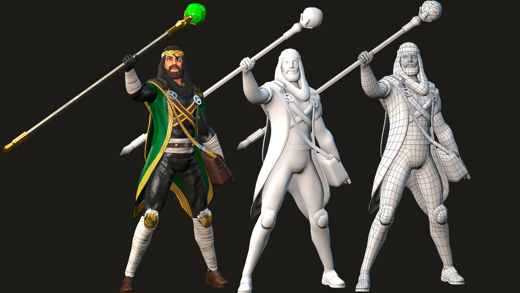 ArtStation - Stylized Male Character - Game-ready Model - Wizard | Game ...