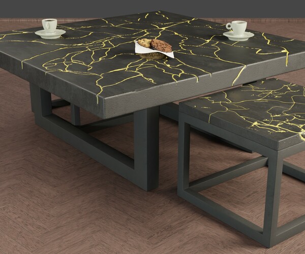 ArtStation - KINTSUGI COFFEE TABLE SET | Resources