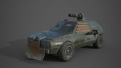 ArtStation - Post Apocalyptic Monster Rover Truck | Game Assets