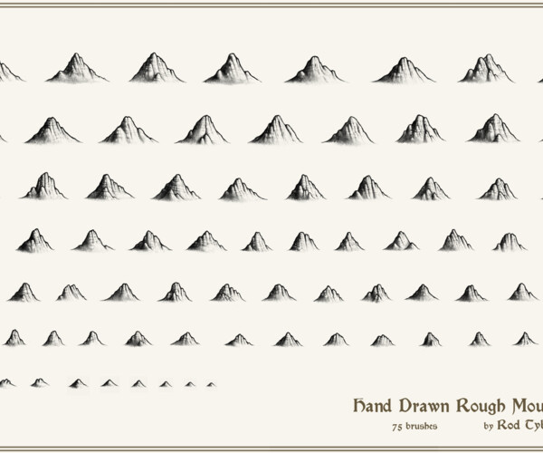 ArtStation - Hand drawn Rough mountains | Brushes