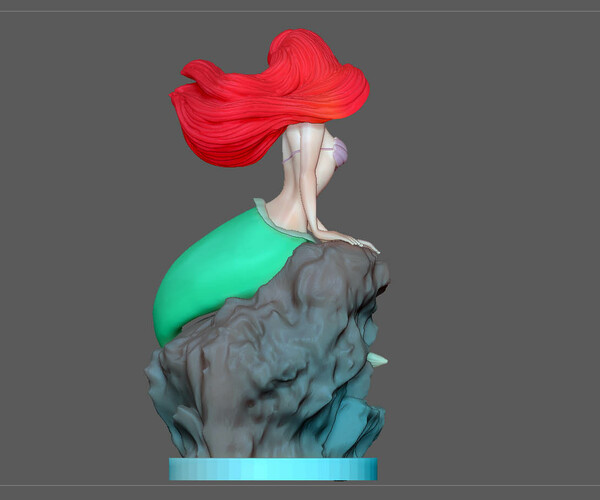 ArtStation - ARIEL LITTLE MERMAID DISNEY ANIMATION CHARACTER STATUE ...