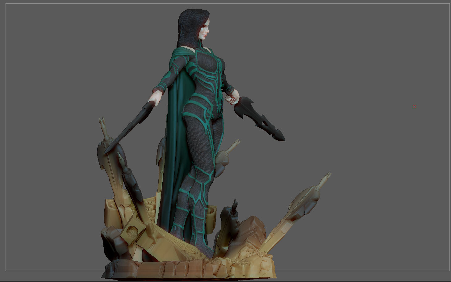 ArtStation - HELA THOR RAGNAROK MCU MARVEL STATUE FIGURINE 3D PRINT ...