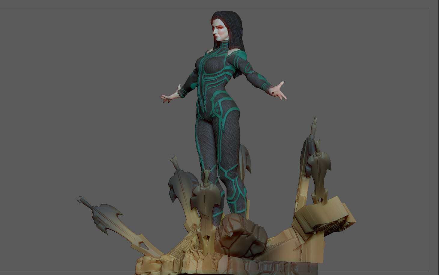 ArtStation - HELA THOR RAGNAROK MCU MARVEL STATUE FIGURINE 3D PRINT ...