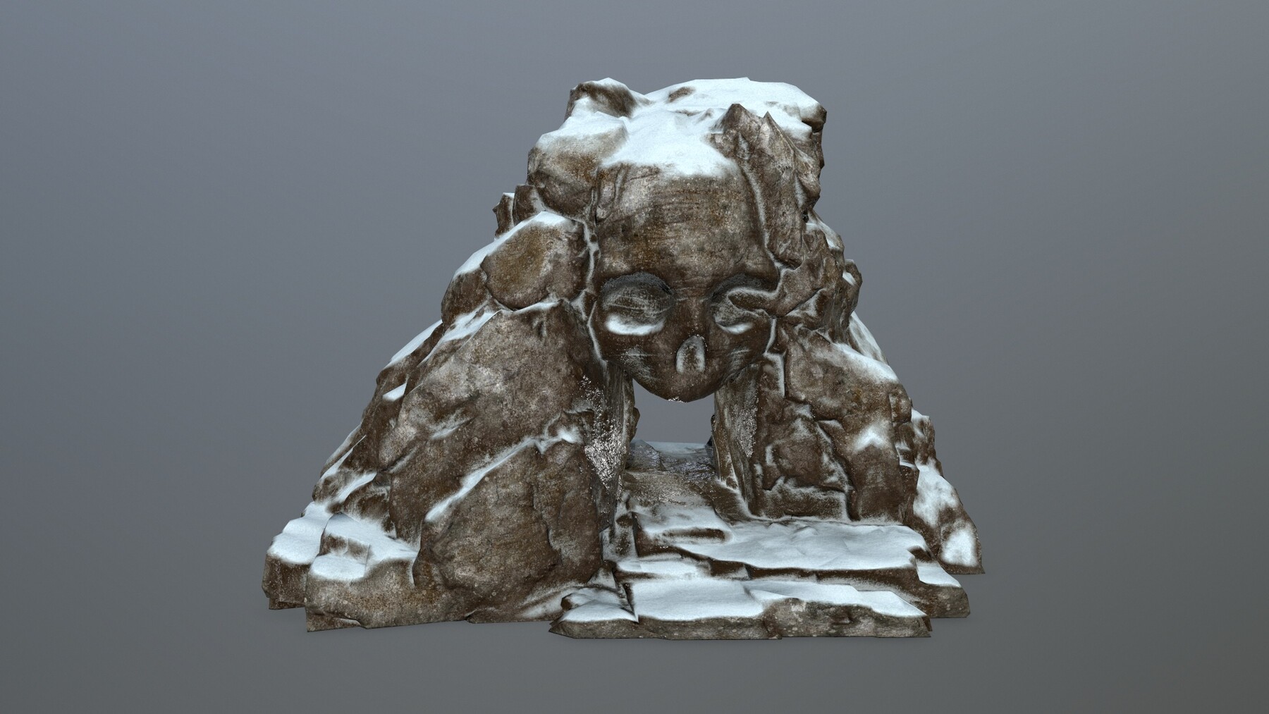 ArtStation - snow skull cave | Game Assets
