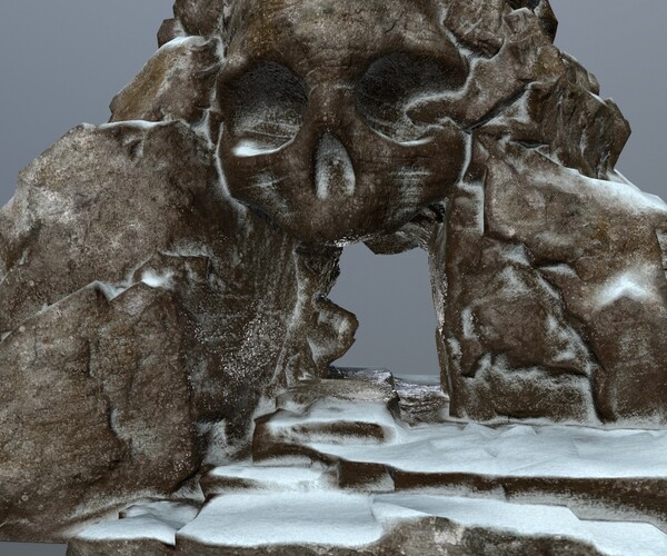 ArtStation - snow skull cave | Game Assets