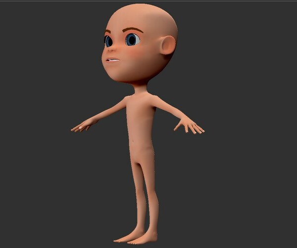 ArtStation - BASE MESH CARTOON BOY | Resources