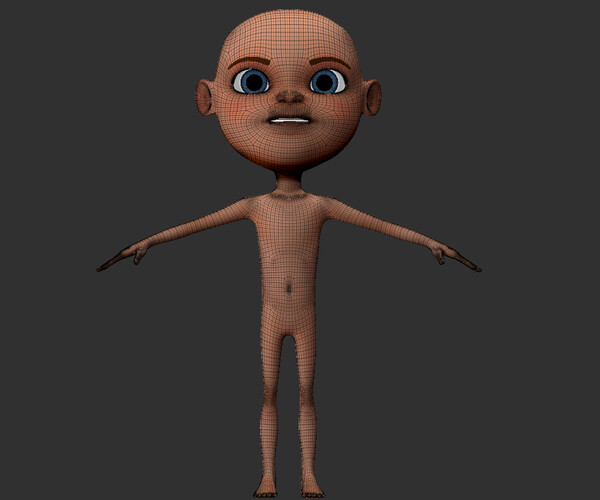 ArtStation - BASE MESH CARTOON BOY | Resources