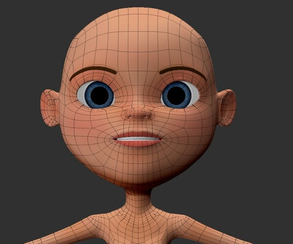 ArtStation - BASE MESH CARTOON GIRL | Resources