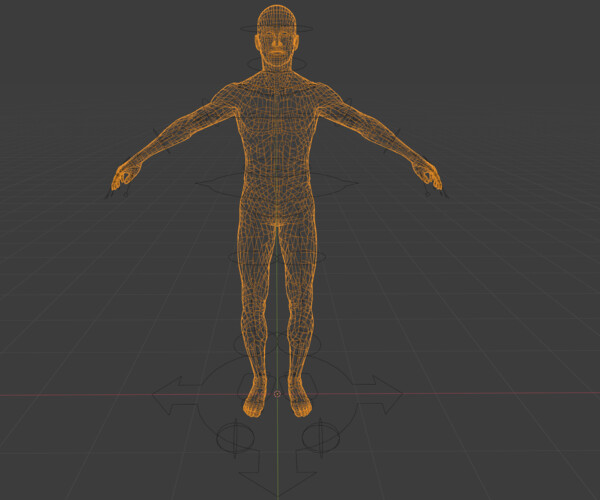 ArtStation - Male Base Mesh Rigged 7.4k faces (OBJ DAE FBX X3D BLEND ...