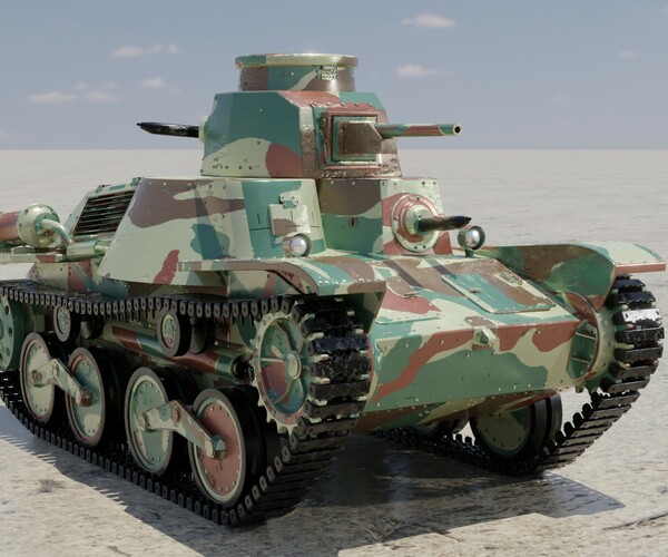 ArtStation - Type-95 Ha-Go Japanese World War 2 Light Tank | Resources