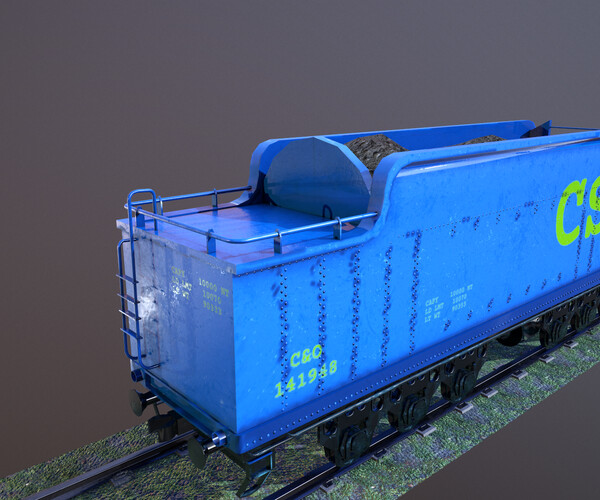 ArtStation - Train Hopper car | Game Assets