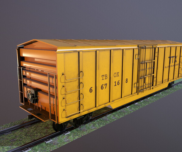 ArtStation - Train Box car | Game Assets