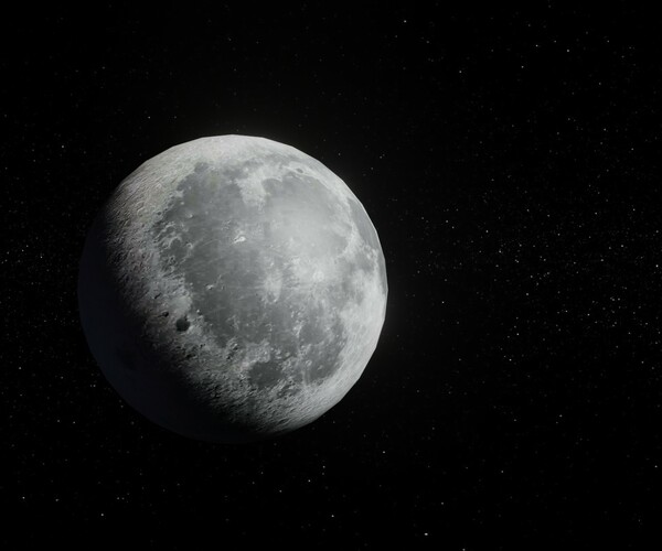 ArtStation - Photorealistic Moon 2k Textures 3D Model | Game Assets