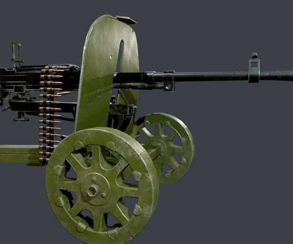 ArtStation - SG 43 Soviet WW2 machine gun | Resources