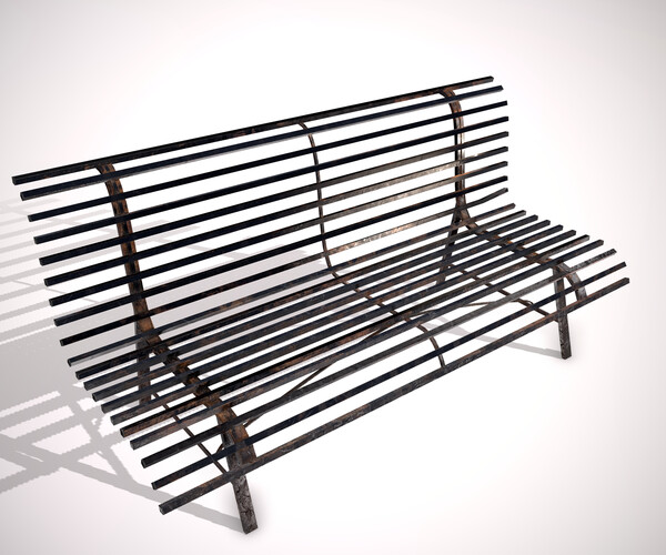 ArtStation - 3D Metal Bench (with variations) | Resources