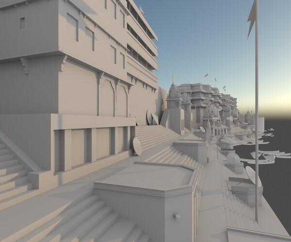 ArtStation - 3D Varanasi Ghat model | Resources