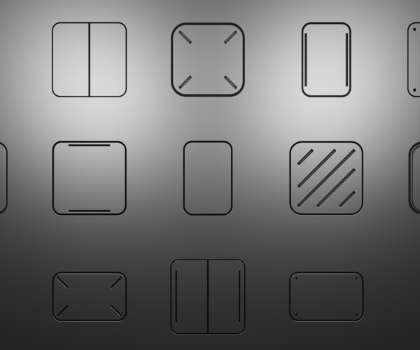 ArtStation - Simple Panels - Decal Pack | Game Assets