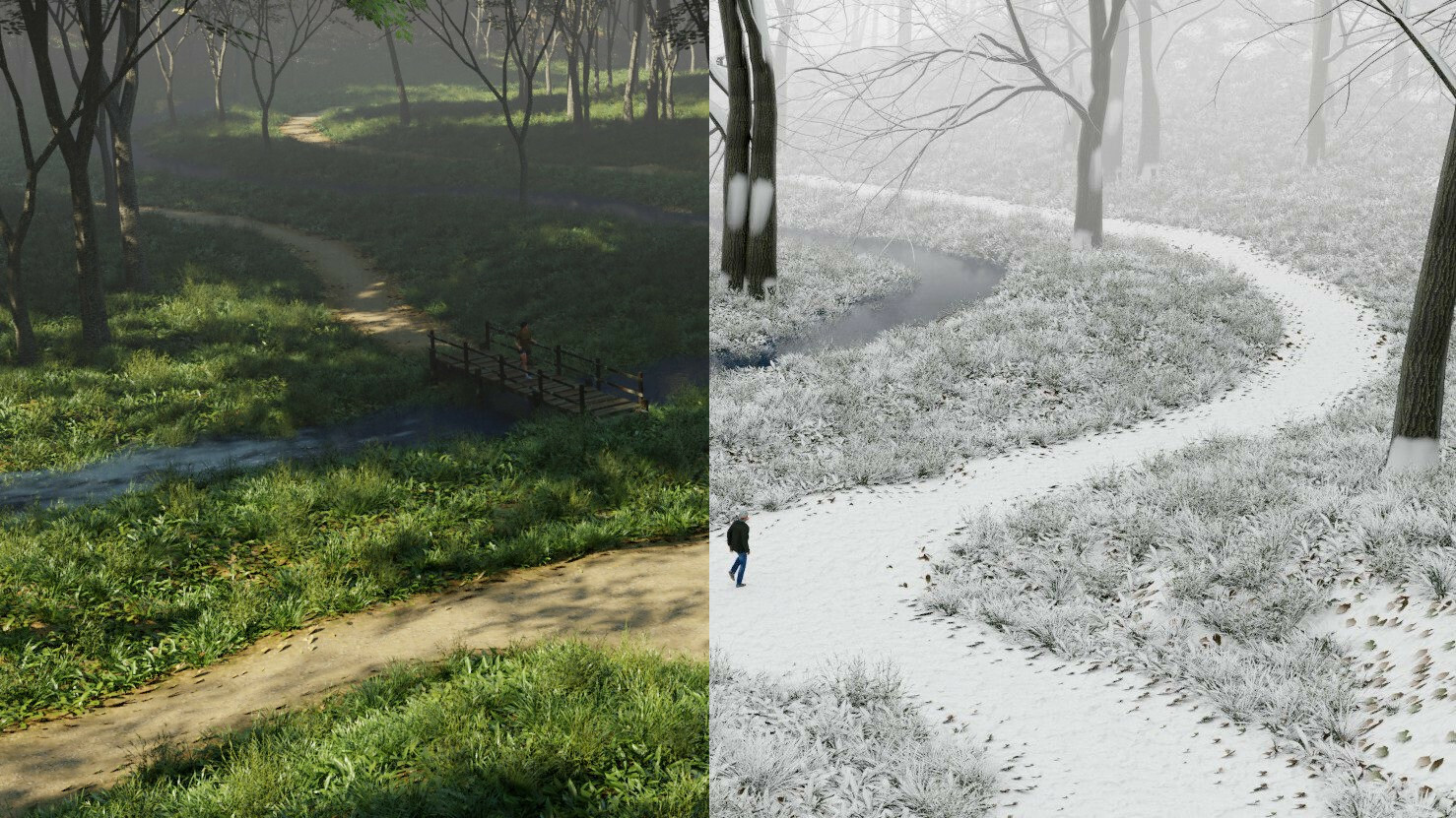 ArtStation - Forest by season in Blender | Resources