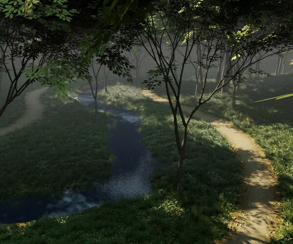 ArtStation - Forest by season in Blender | Resources
