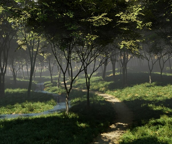 ArtStation - Forest by season in Blender | Resources