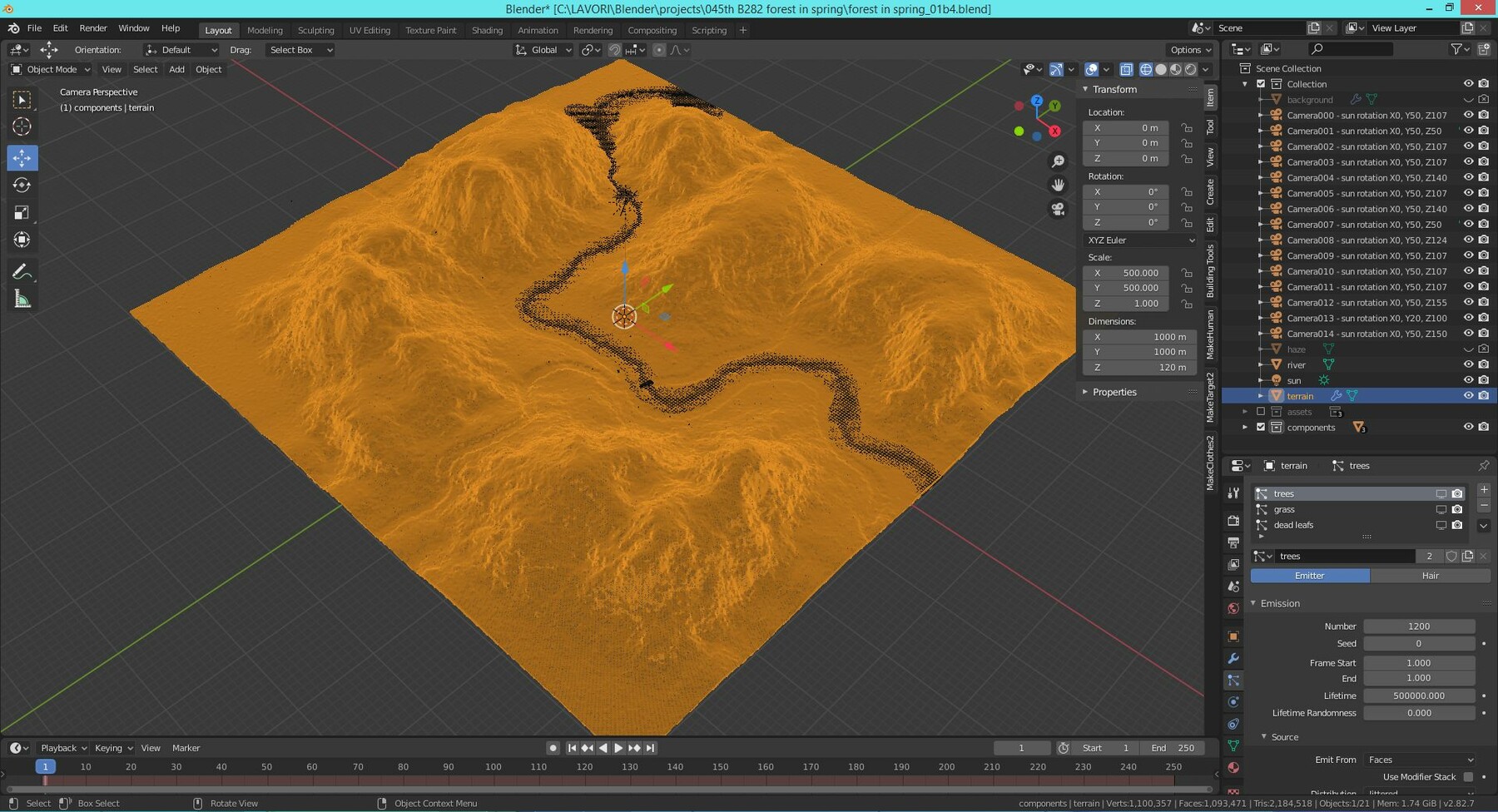 ArtStation - Forest by season in Blender | Resources