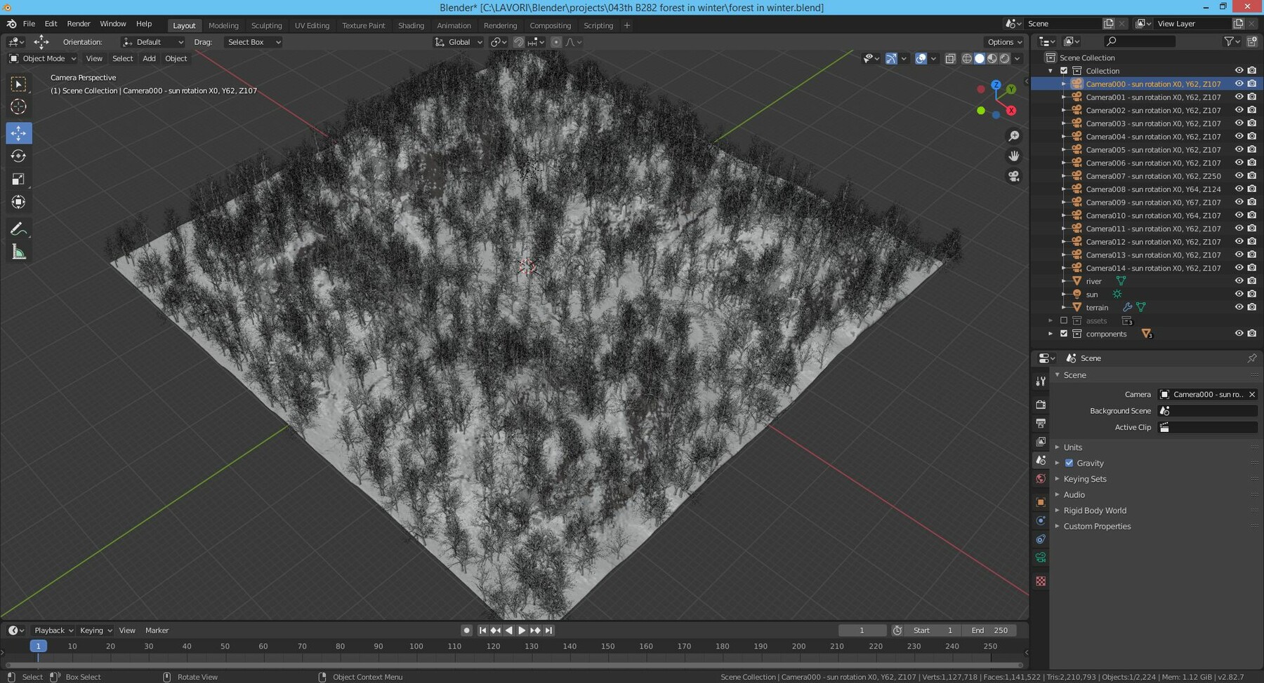 ArtStation - Forest by season in Blender | Resources
