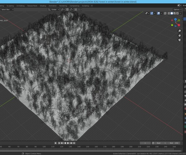 ArtStation - Forest by season in Blender | Resources
