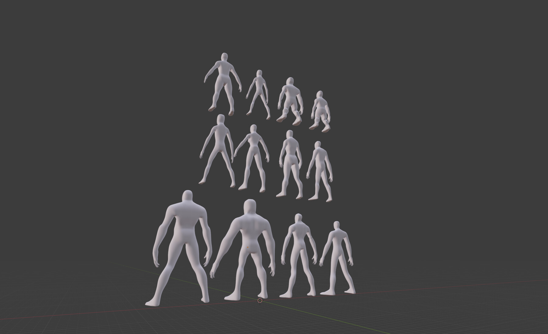 ArtStation - Alien Fantasy Humanoid Character Base Meshes Low-Medium ...