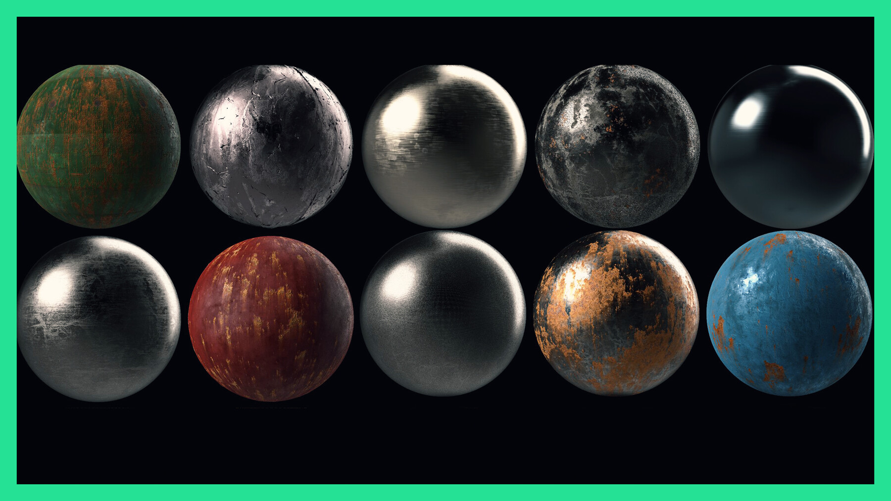 ArtStation - 10 Metal Metallic Steel Seamless PBR Texture Pack Material ...