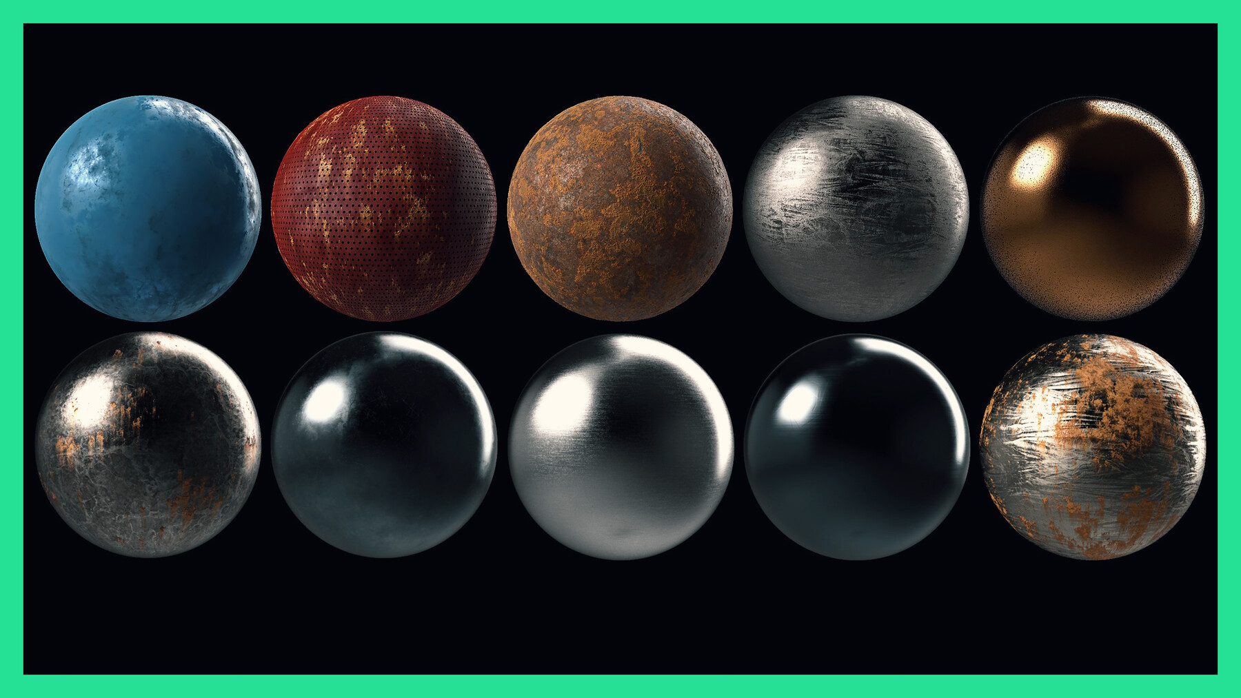 ArtStation - 10 Metal Metallic Steel Seamless PBR Texture Pack Material ...