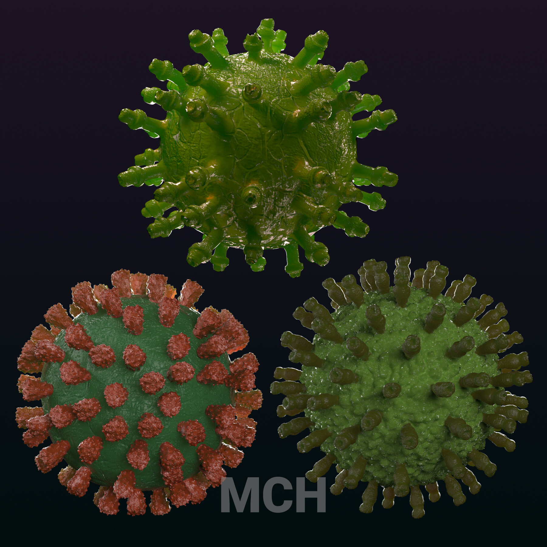 ArtStation - virus pack 3d model | Resources