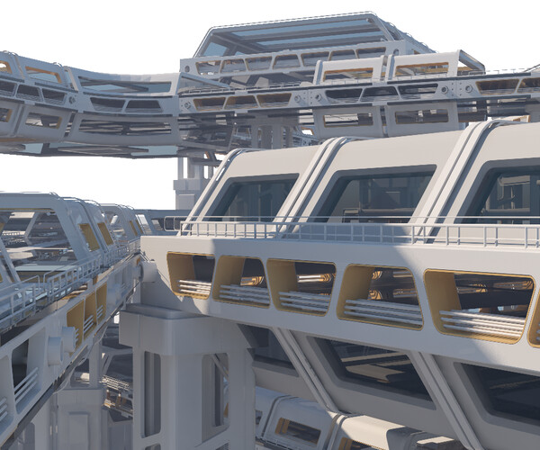 ArtStation - Sci-Fi Structure Kit 71 | Resources