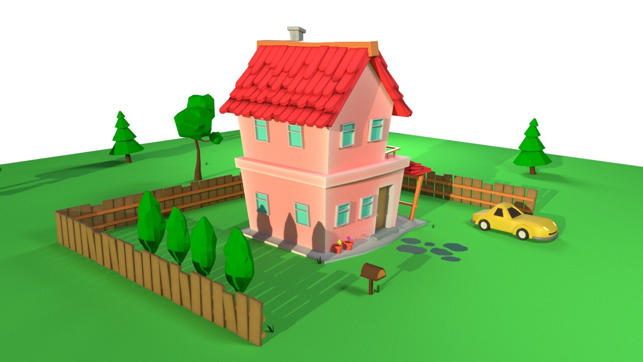 ArtStation - Cartoon house 3 | Game Assets