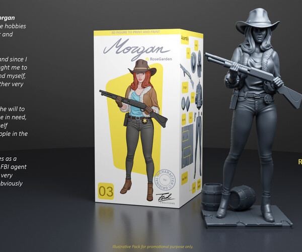 ArtStation - Morgan 3D Model Print Collectible 03 | Resources